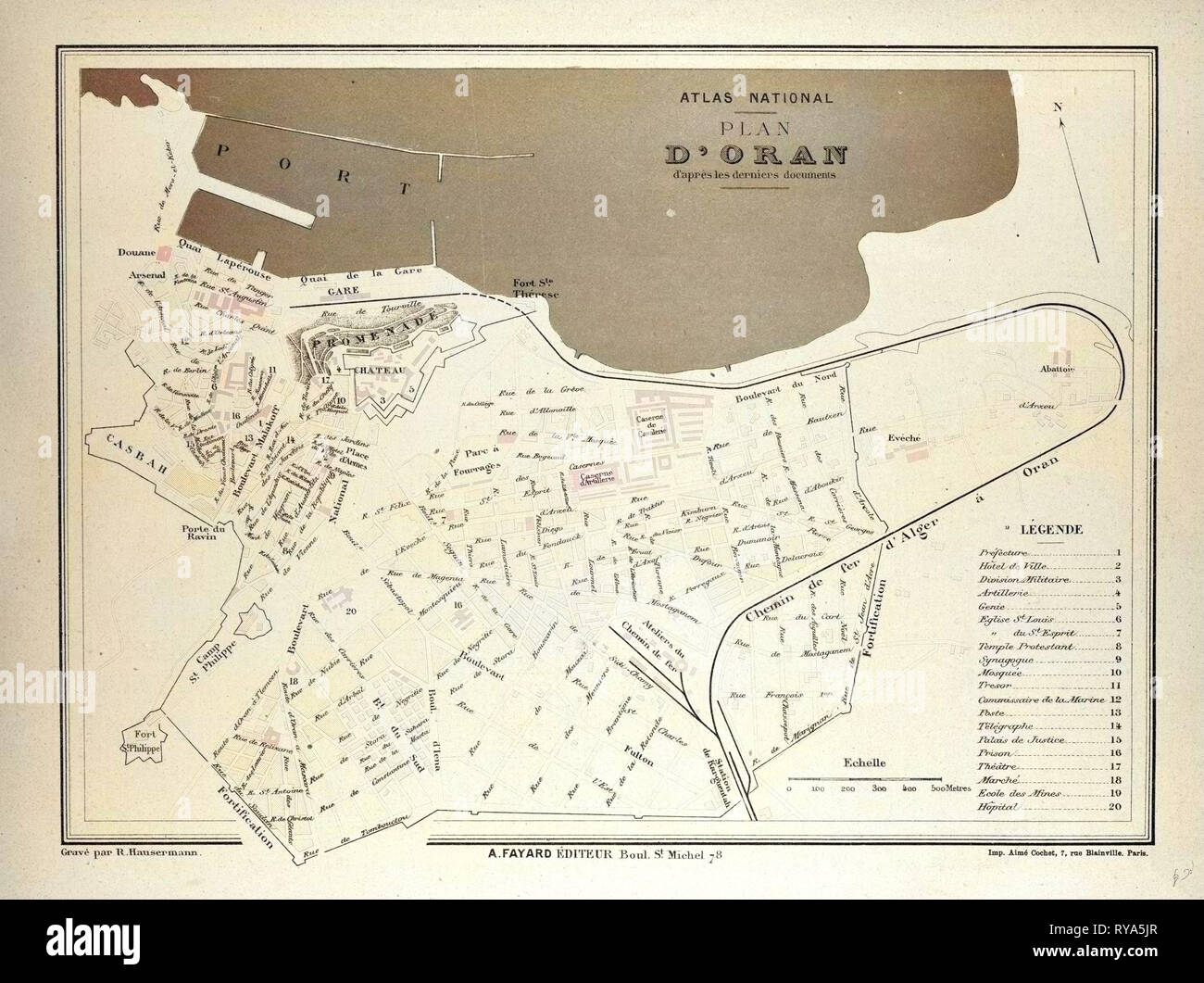 Map of Oran France Stock Photo - Alamy