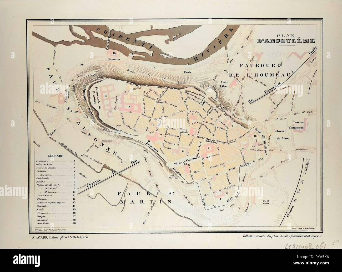 Map of Angoulême France Stock Photo - Alamy