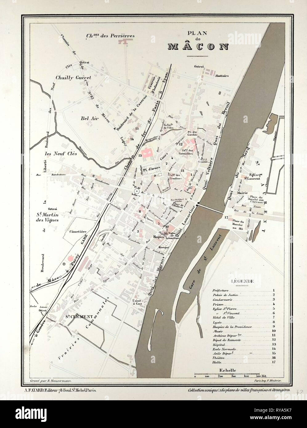 Map of Mâcon France Stock Photo - Alamy