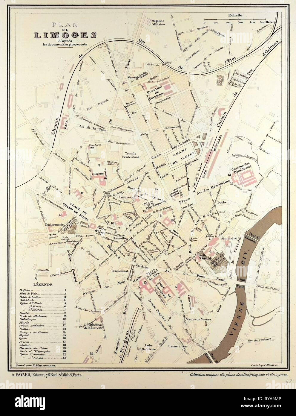 Map of Limoges France Stock Photo - Alamy