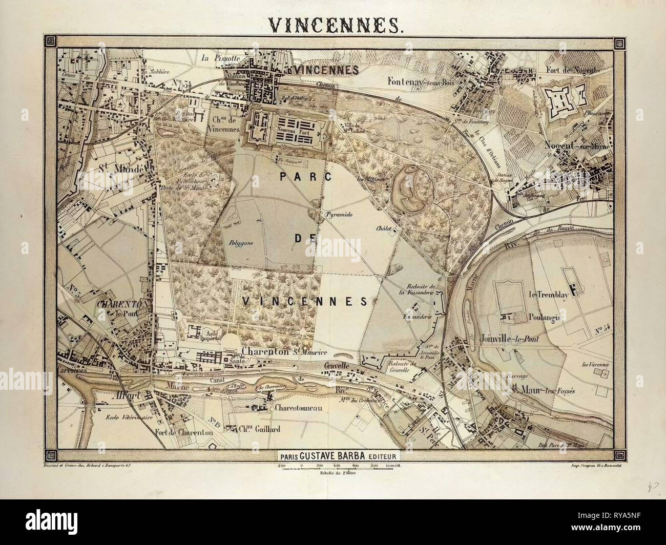 Vincennes map hi-res stock photography and images - Alamy