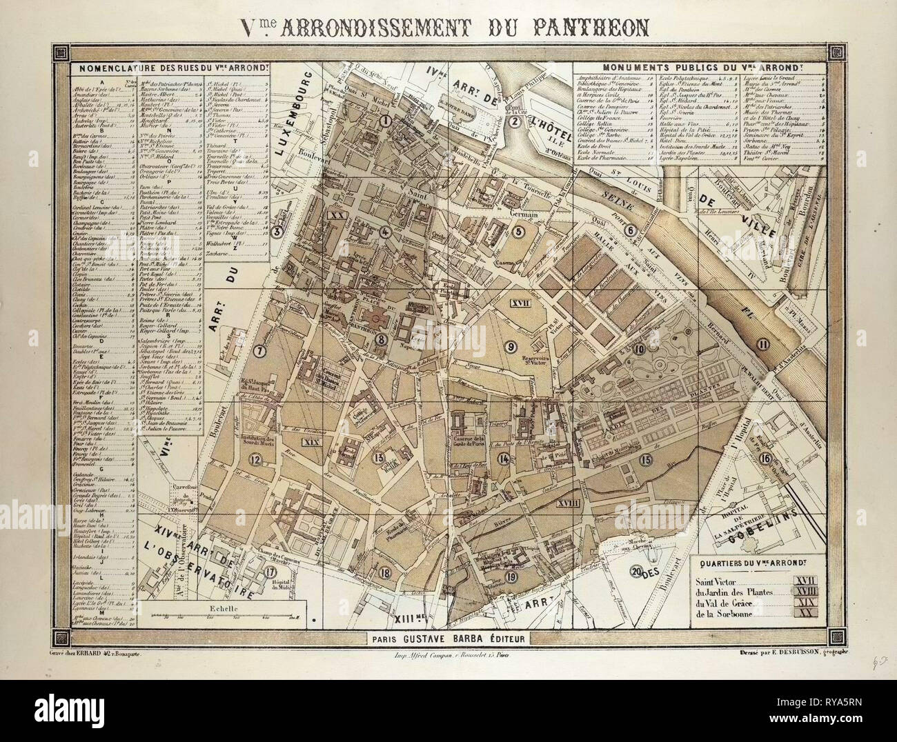 Paris arrondissement plan hi-res stock photography and images - Alamy