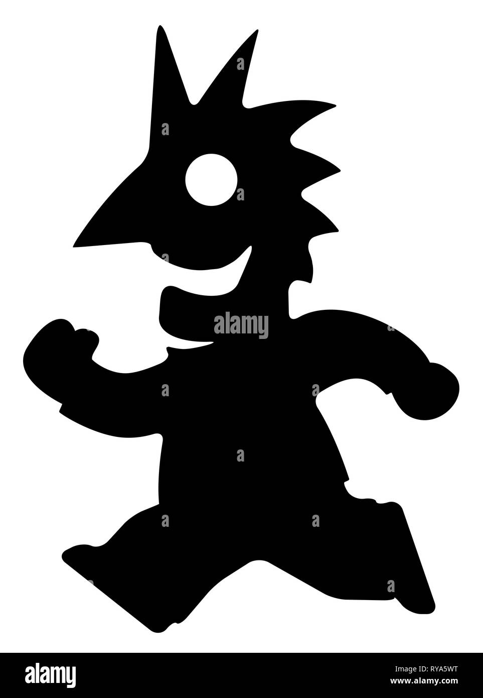 Runner happy stencil black, vector illustration, vertical, isolated ...