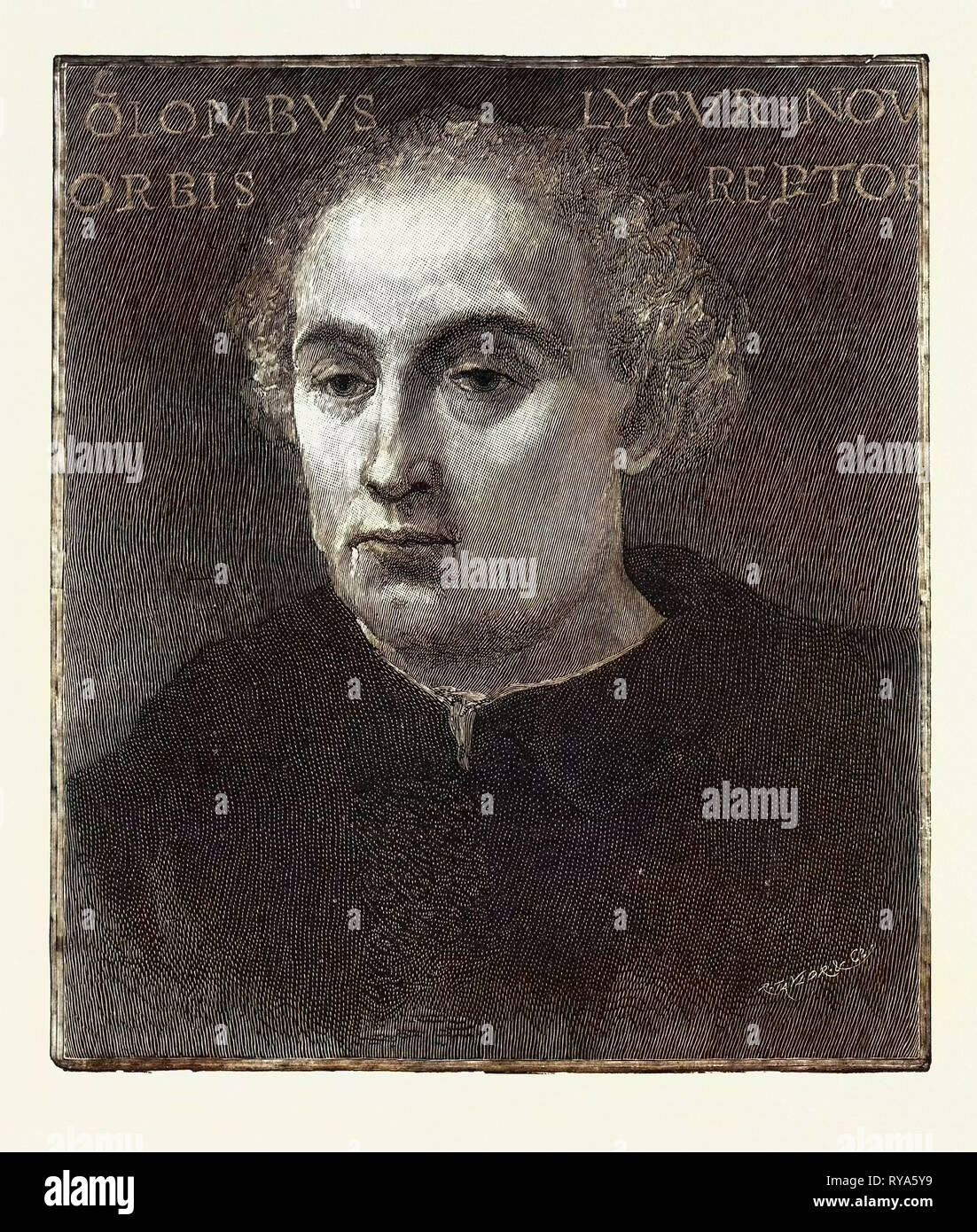 Portrait of Columbus, Discovered at Como Stock Photo - Alamy