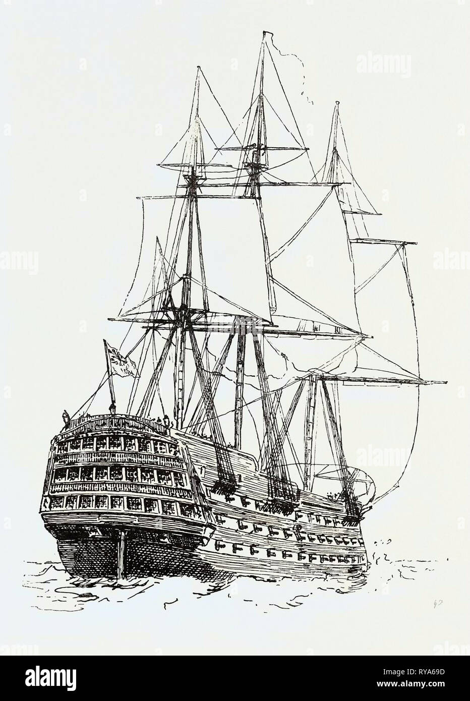 Model of the Victory Nelson's Ship at Trafalgar Stock Photo - Alamy