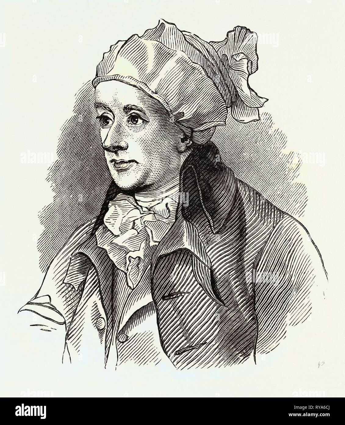 Portrait of Cowper. William Cowper, English Poet, 1731 - 1800 Stock ...