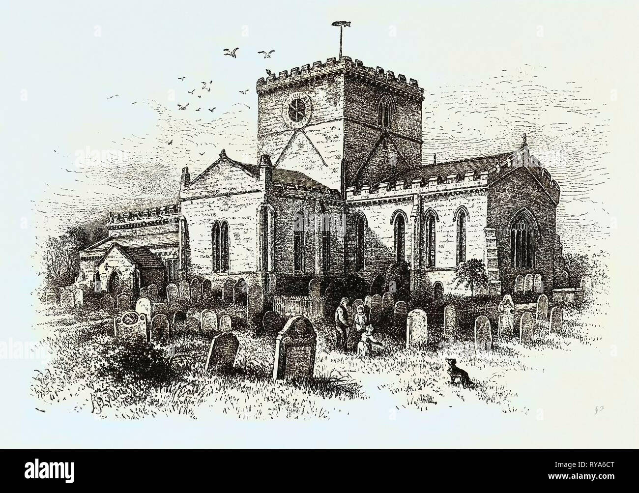 Filey Church, from the South East Stock Photo - Alamy