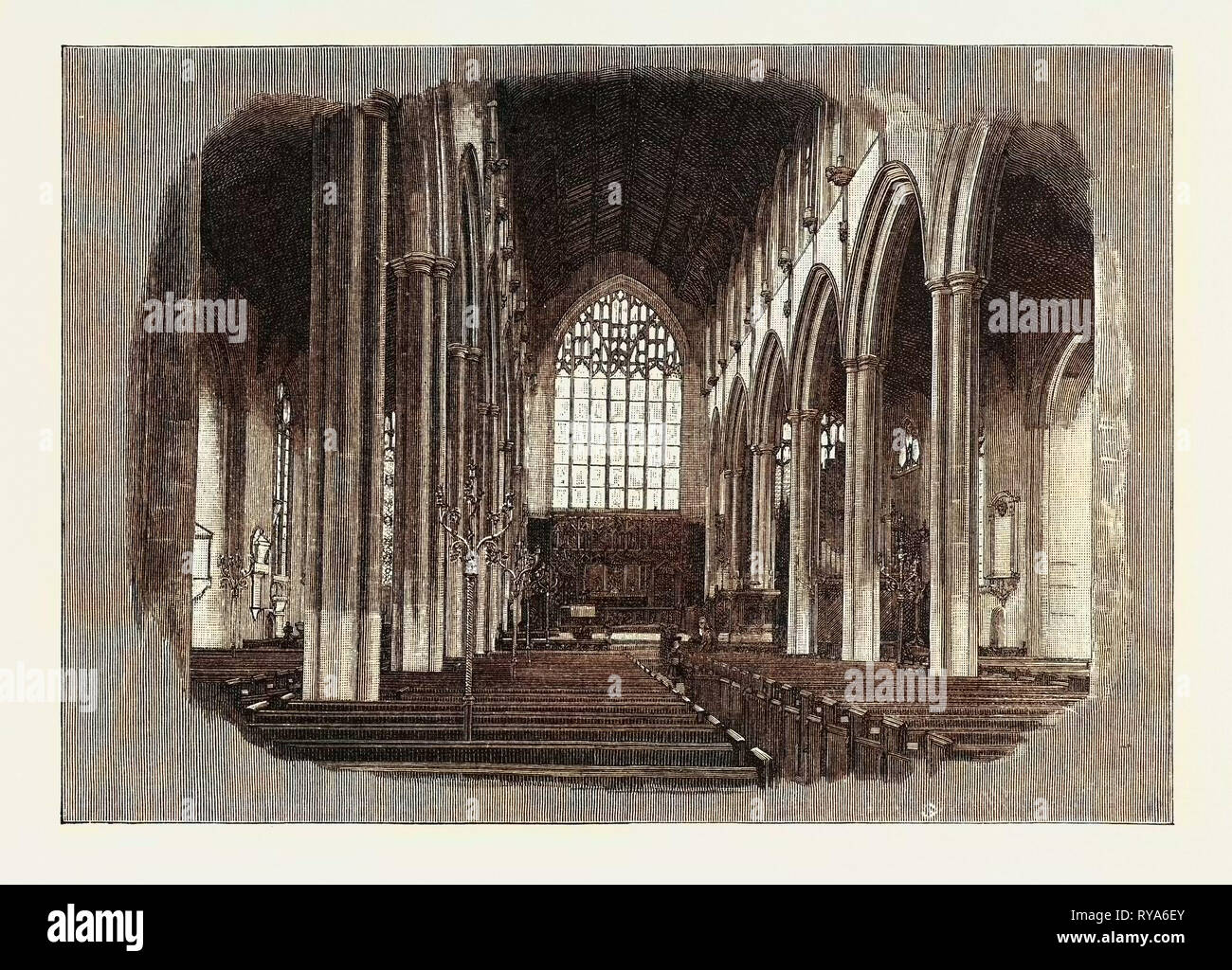 St. Peter's Mancroft: The Nave, Looking East Stock Photo - Alamy