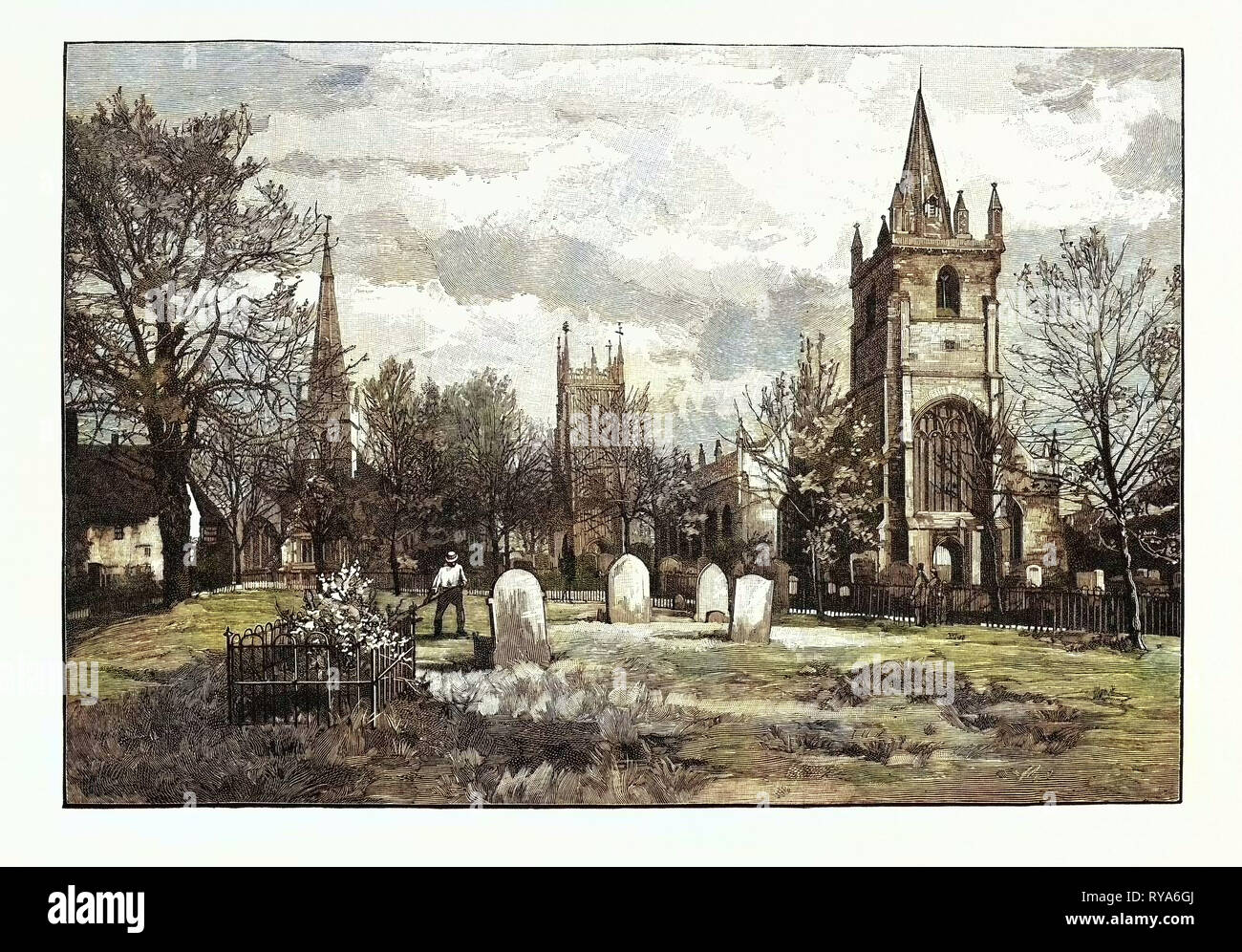 From Left to Right: All Saints' Church, the Bell Tower, Evesham Abbey ...