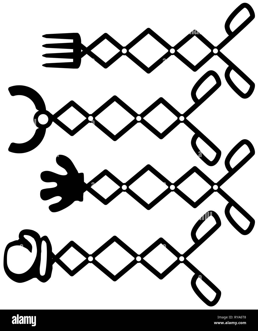 Cartoon illustration long arm reaching Stock Vector Images - Alamy