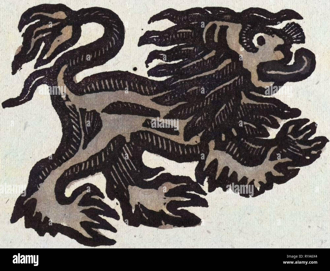 Illustration of English Tales Folk Tales and Ballads. Lion Stock Photo ...
