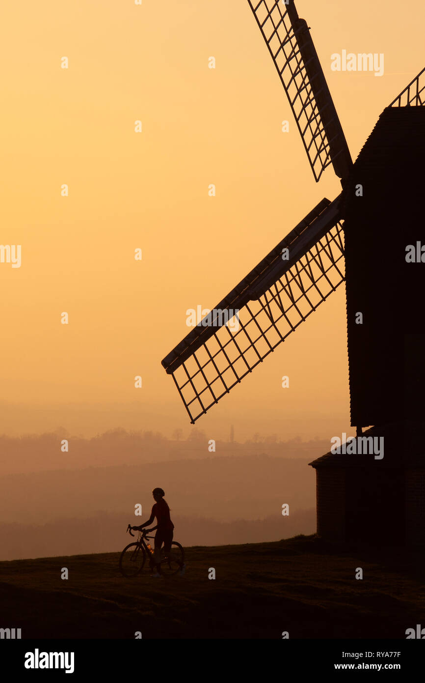 Silhouette of windmill hi-res stock photography and images - Alamy