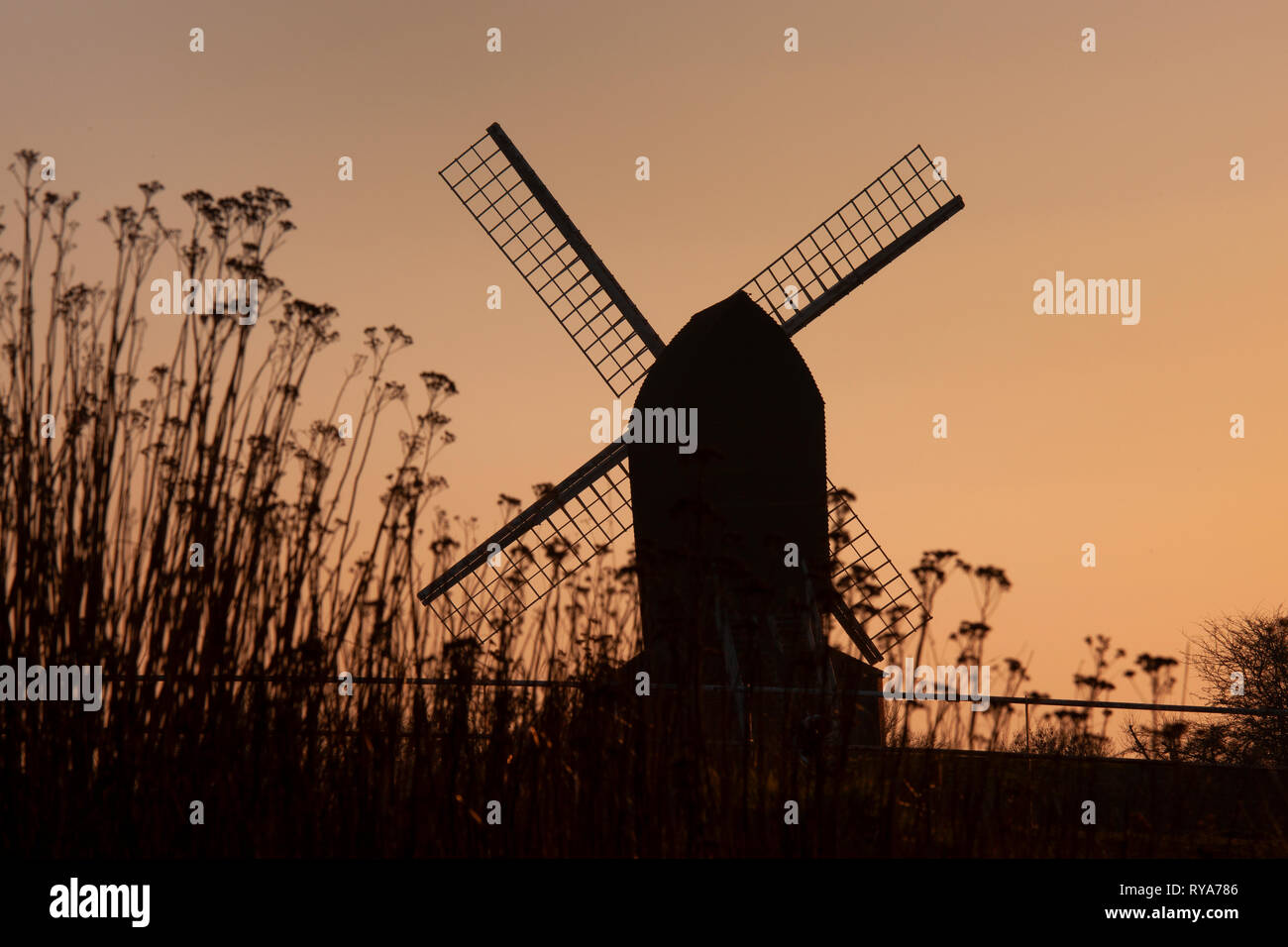 Brill windmill at sunset,Buckinghamshire,England Stock Photo - Alamy