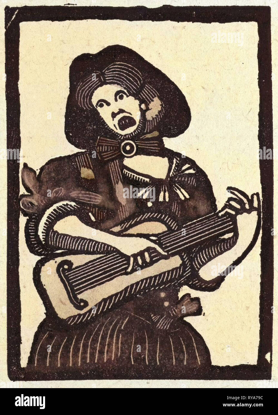 Illustration of English Tales Folk Tales and Ballads. A Woman Playing a ...