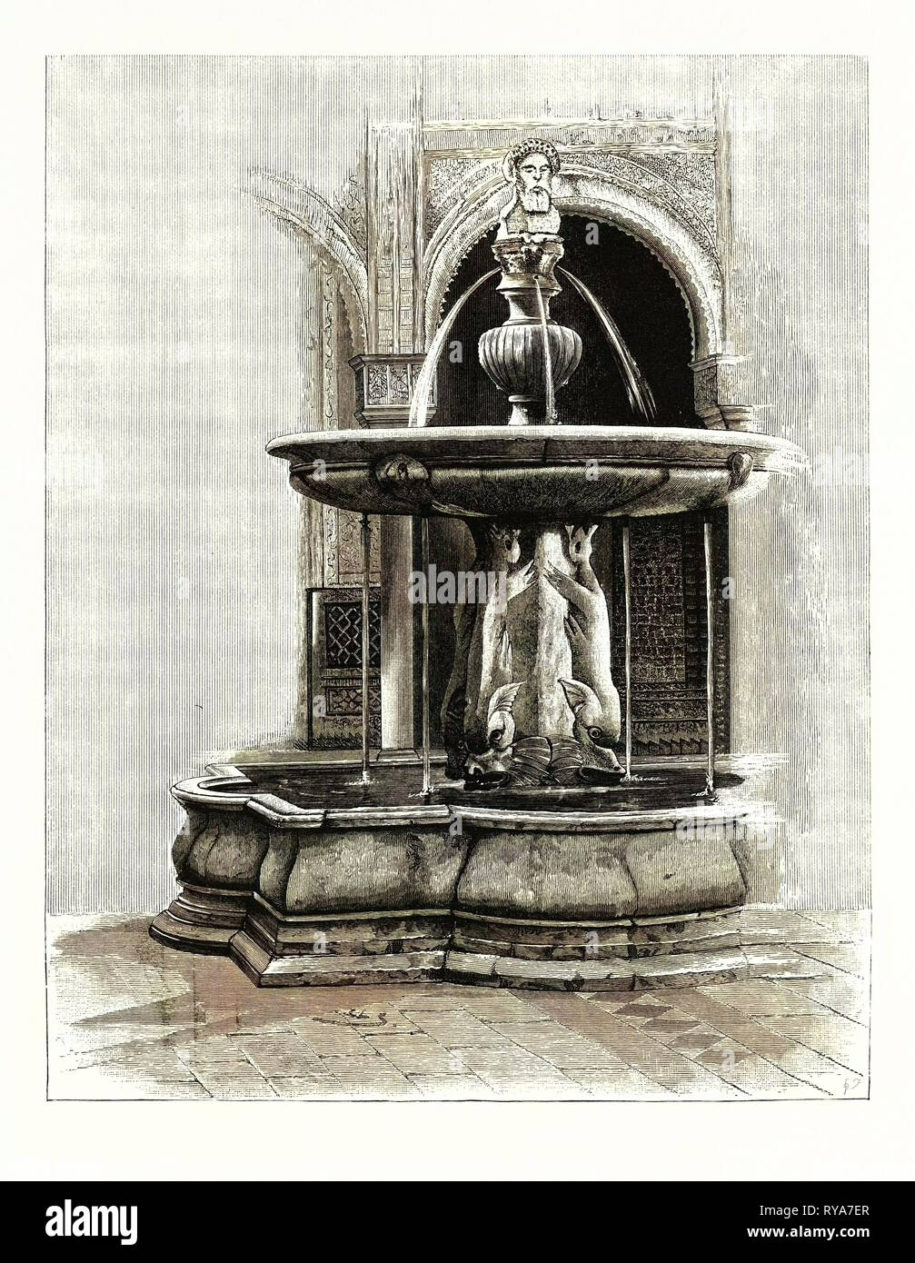 Fountain patio Cut Out Stock Images & Pictures - Alamy