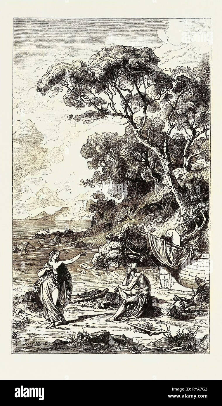 Ulysses and Calypso Stock Photo - Alamy