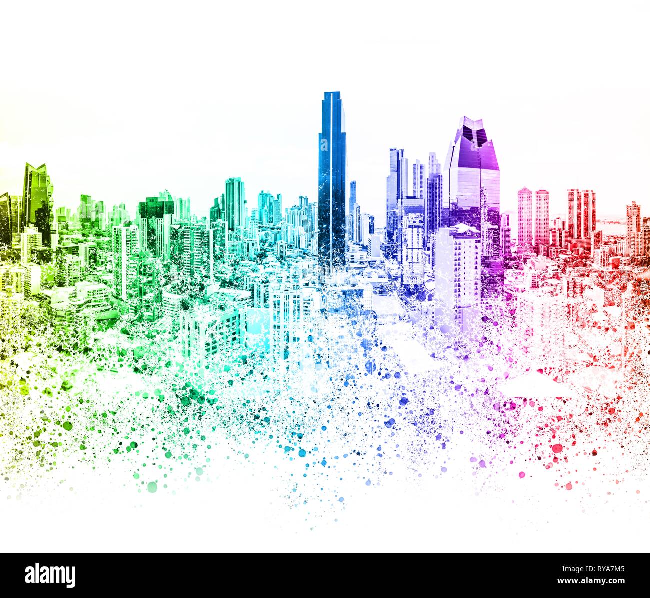 Cityscape illustration skyline hi-res stock photography and images - Alamy