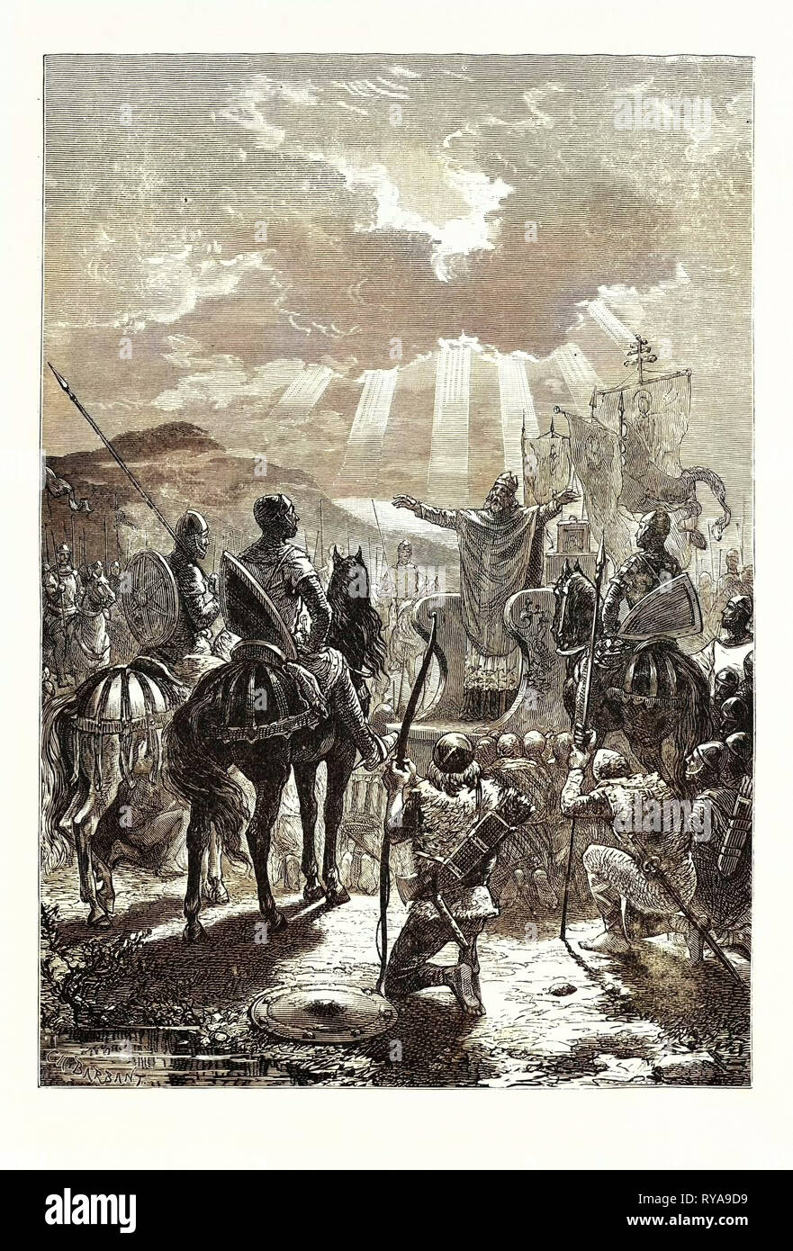 A Bishop Blessing the Troops Before the Battle Stock Photo - Alamy