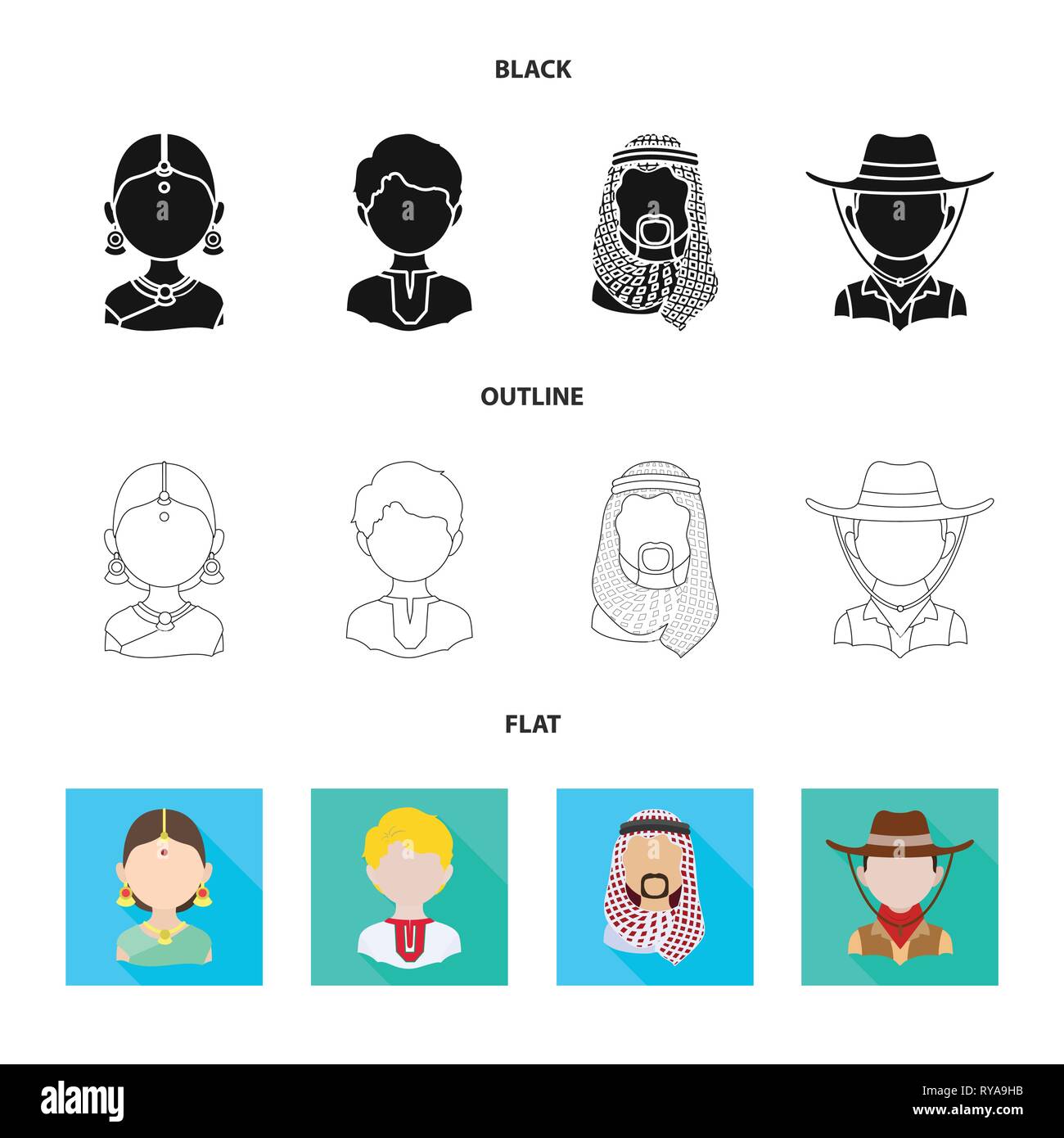 Vector design of imitator and resident sign. Set of imitator and ...