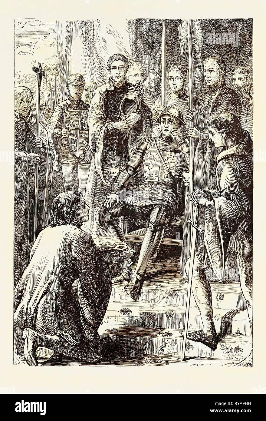 Henry V. Receiving the Keys of Harfleur Stock Photo - Alamy