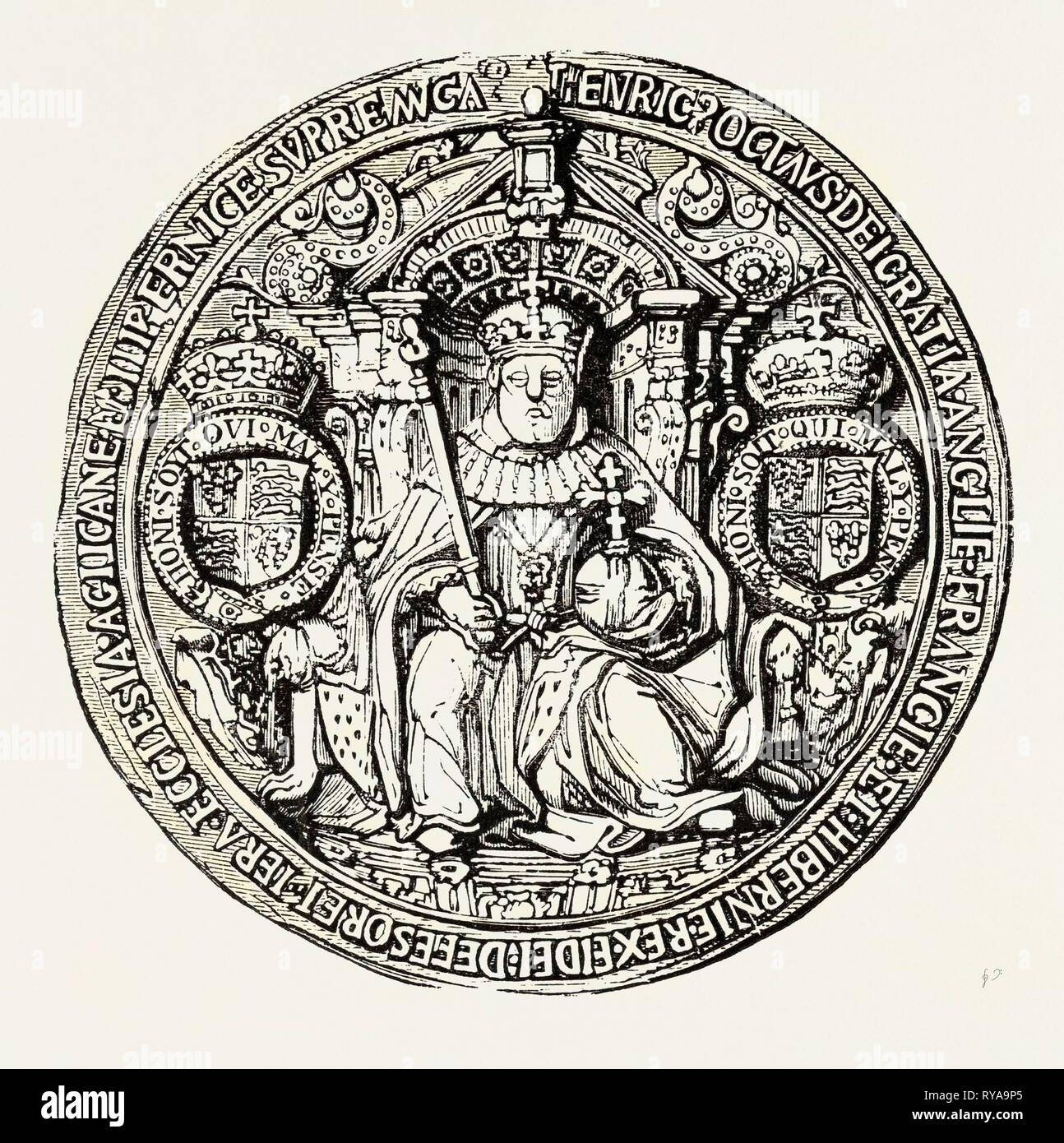 Great Seal of Henry VIII Stock Photo - Alamy