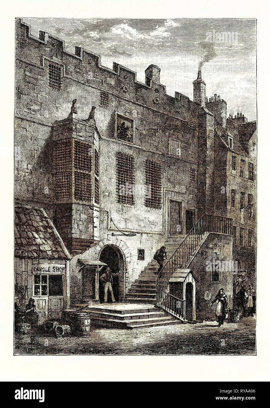 Edinburgh: The Old Tolbooth 1820 Leith Stock Photo - Alamy