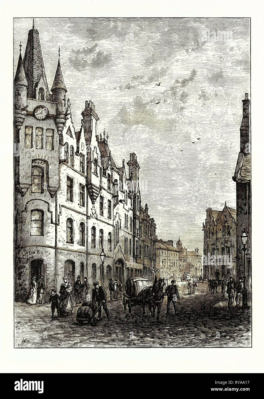 Victorian edinburgh street hi-res stock photography and images - Alamy