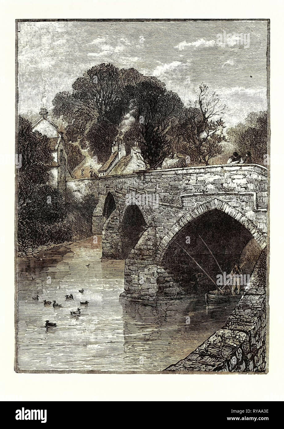 Edinburgh: Old Cramond Brig Stock Photo - Alamy