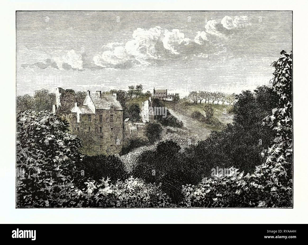Edinburgh: Roslin Castle and Glen Stock Photo - Alamy
