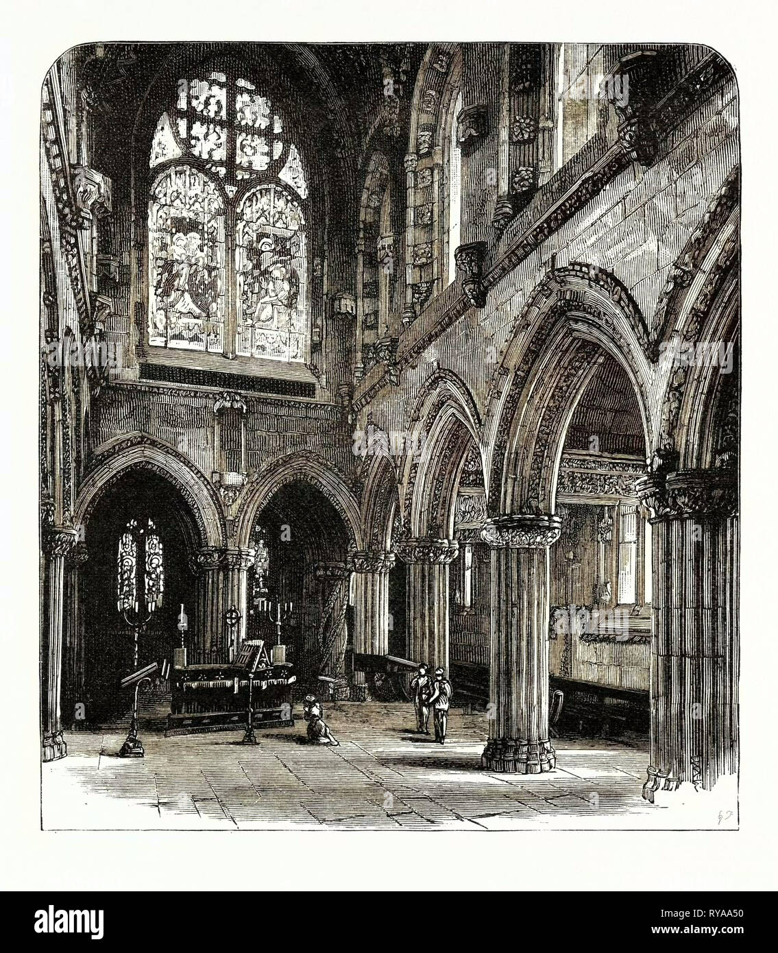 Edinburgh: Roslin Chapel: Interior Stock Photo - Alamy