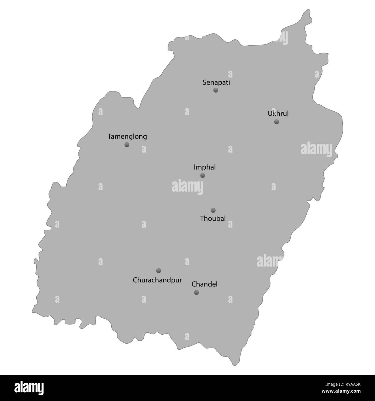 Manipur map hi-res stock photography and images - Alamy