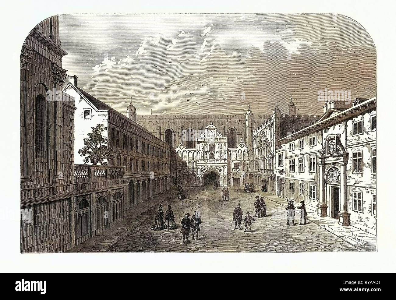 Old Front of Guildhall from Seymour's London 1734 Stock Photo - Alamy