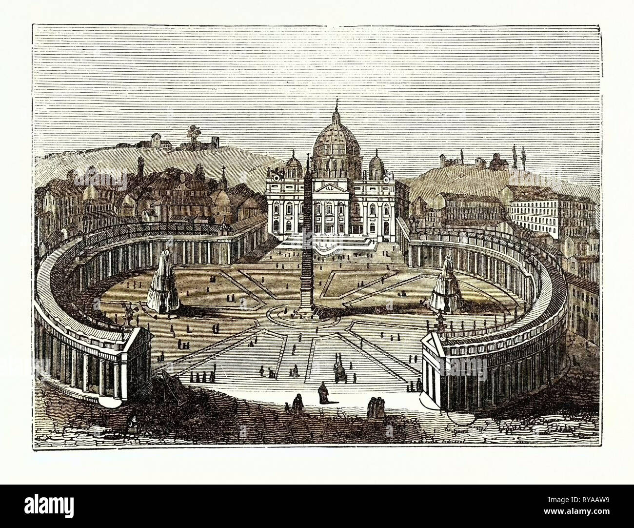 Bird's-Eye View of St. Peter's Rome Stock Photo - Alamy