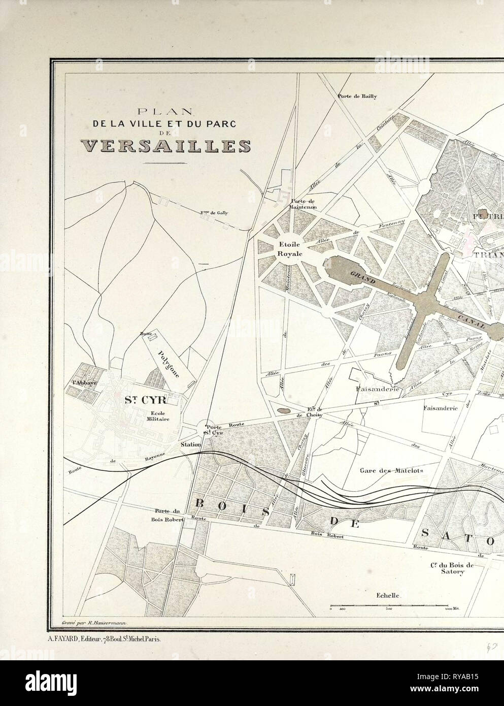 Map of Versailles Stock Photo - Alamy