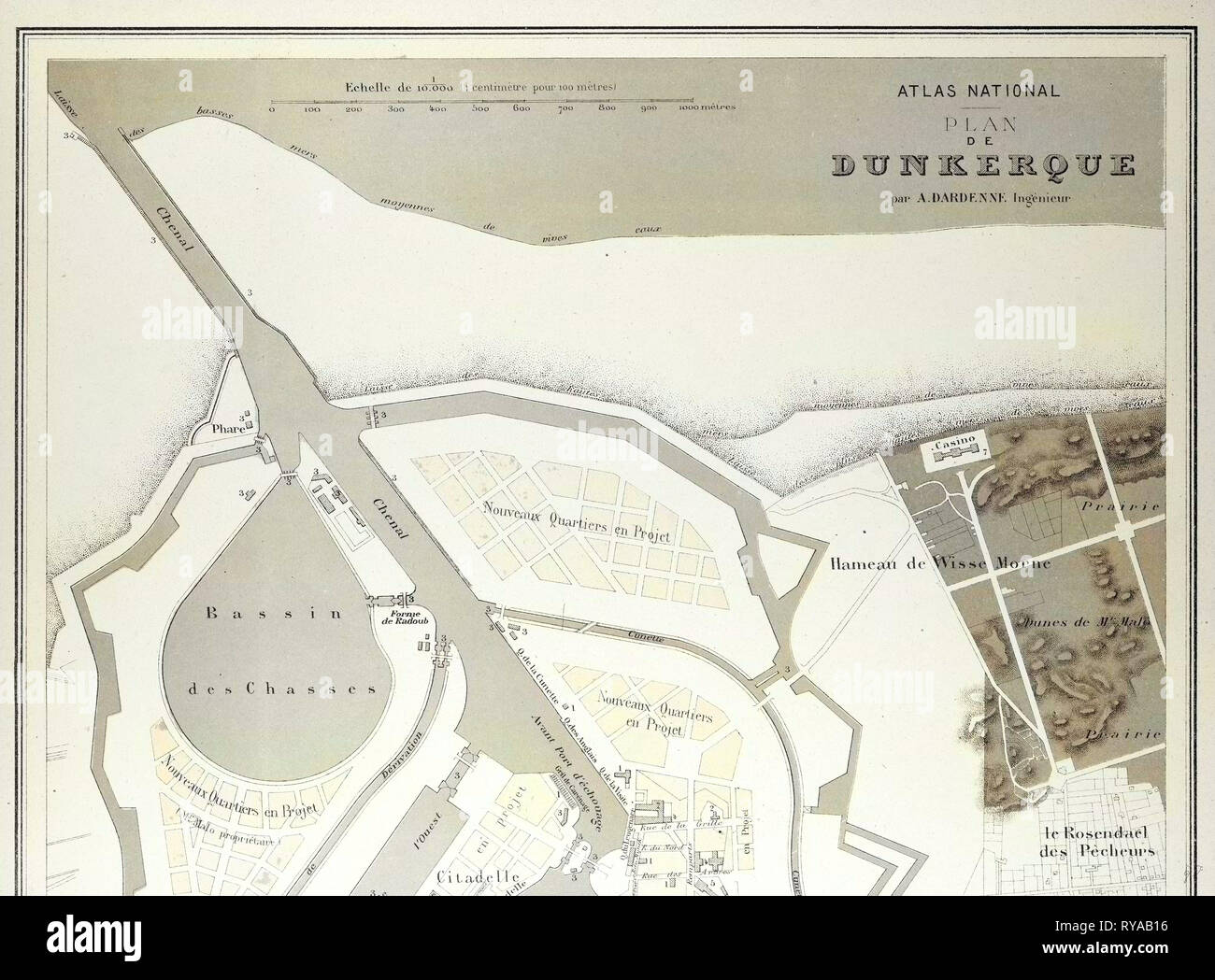 Map of Dunkerque Stock Photo - Alamy