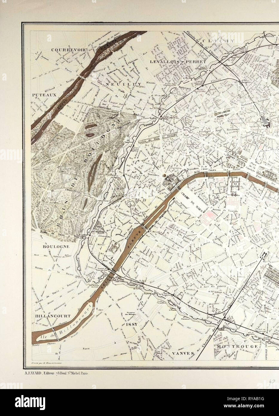 Map of Paris Stock Photo - Alamy