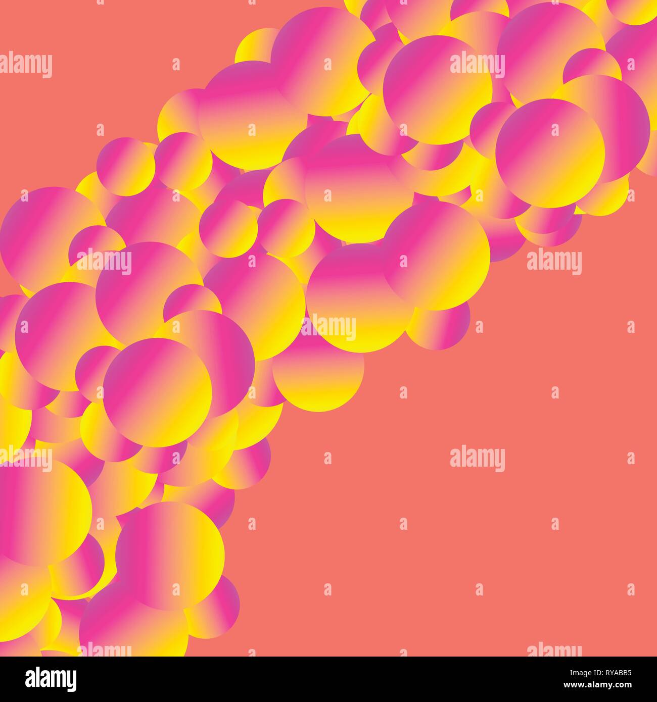 Surrealistic abstract colorful vector image with gradient bubbles Stock ...