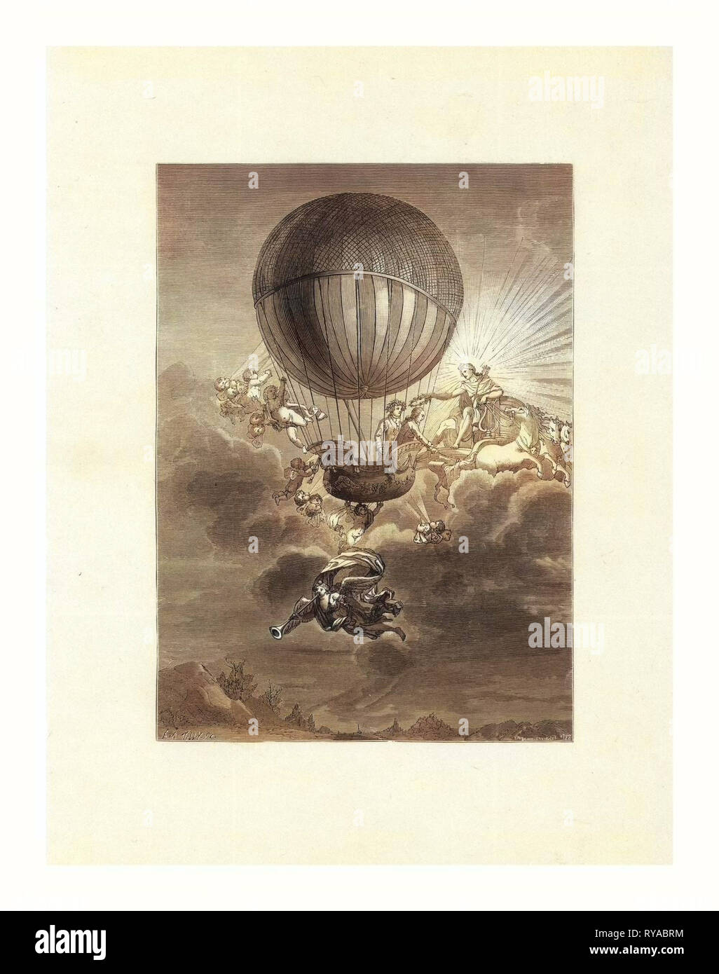 French Balloonist Jacques Alexandre César Charles Receiving a Wreath ...