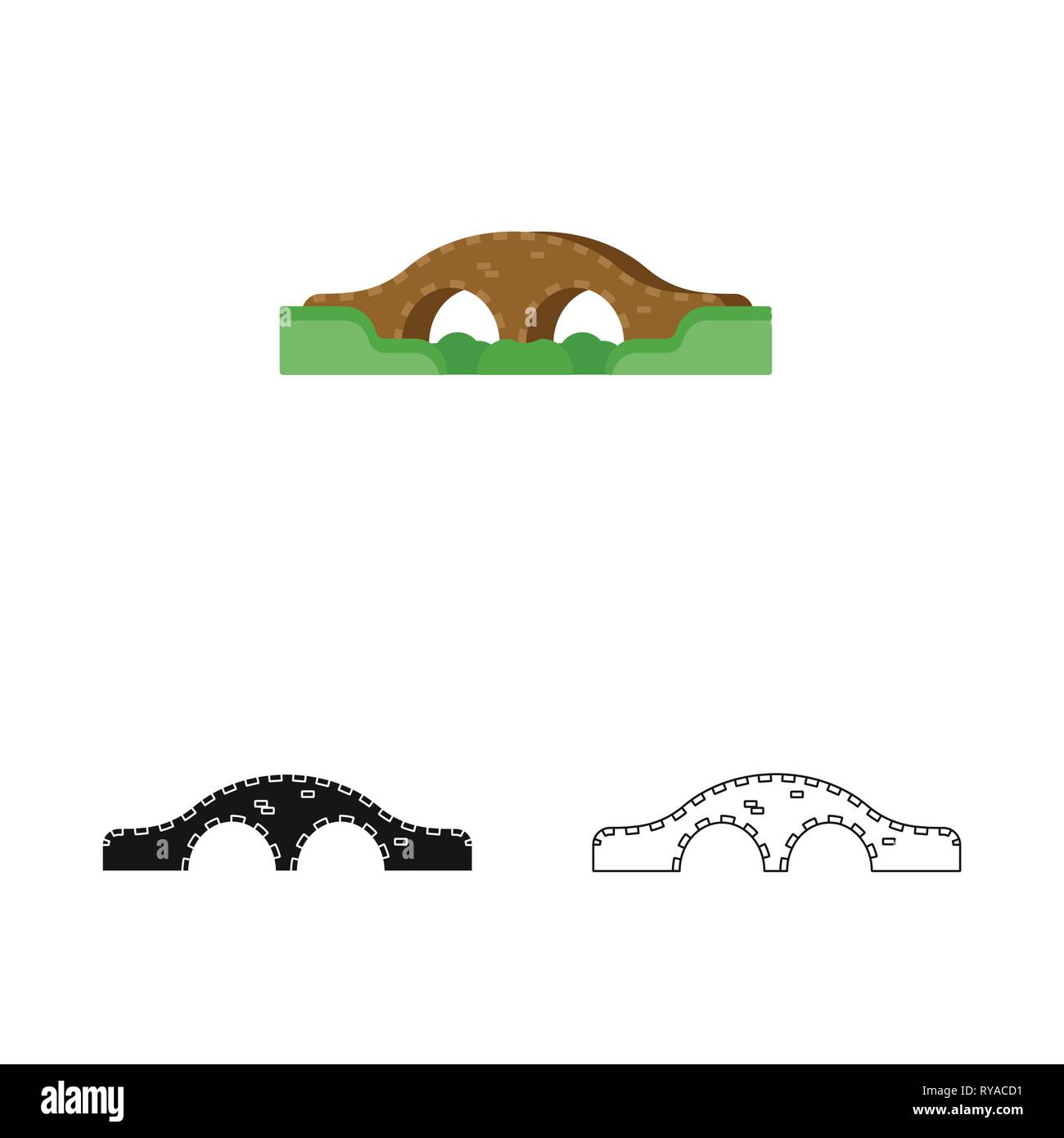 Vector illustration of connection and design logo. Set of connection ...