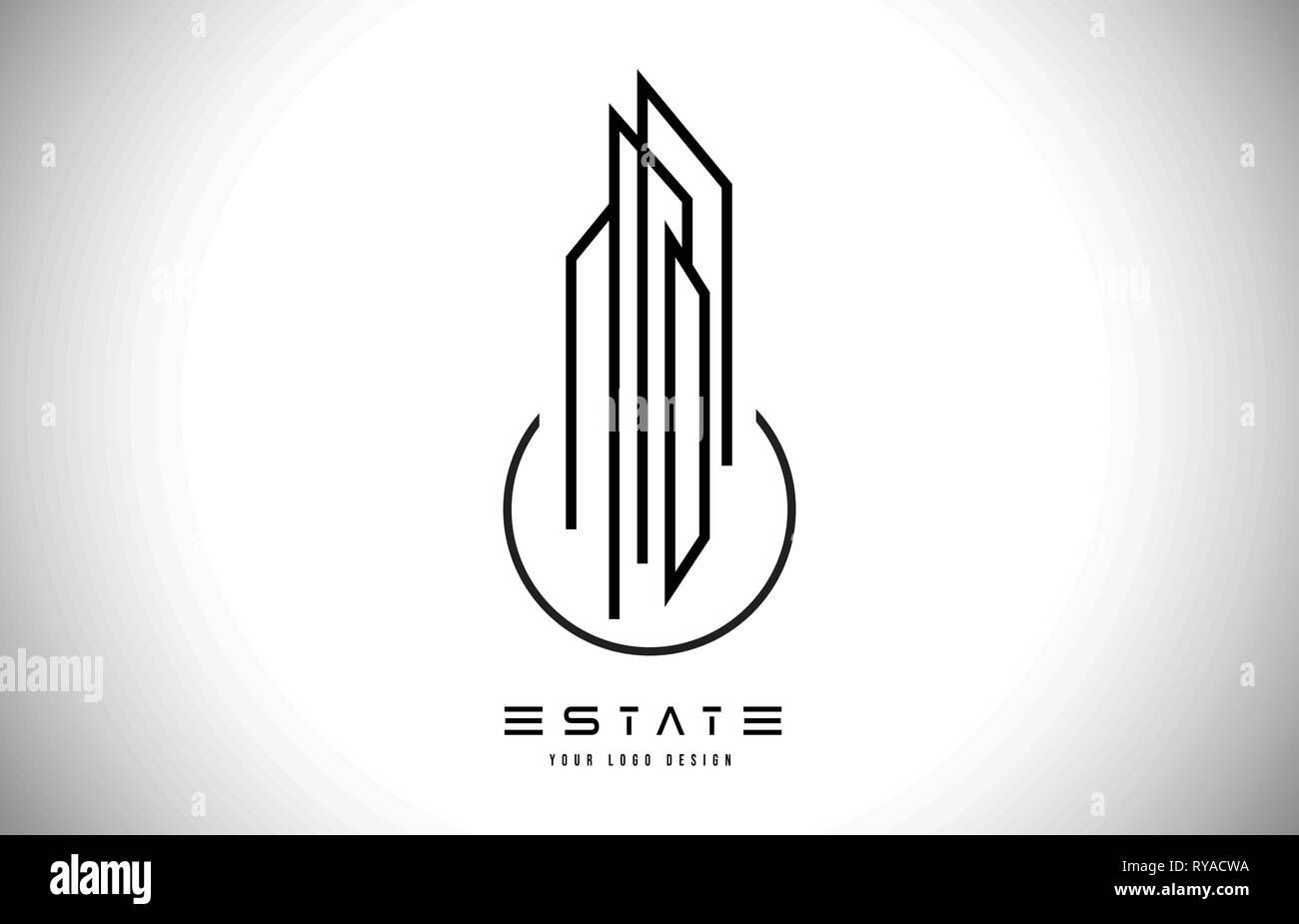 Real Estate Modern Monogram Logo Design. Real Estate Lines Abstract ...
