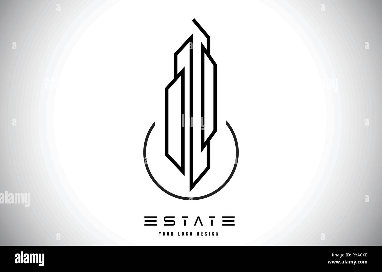 Real Estate Modern Monogram Logo Design. Real Estate Lines Abstract ...