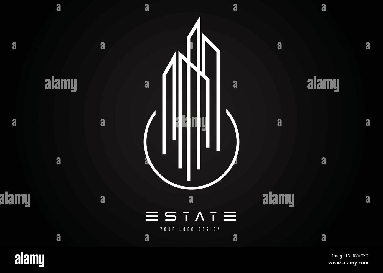 Real Estate Modern Monogram Logo Design. Real Estate Lines Abstract ...