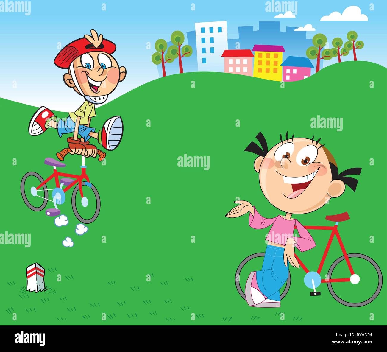 Bike riding Stock Vector Images - Alamy