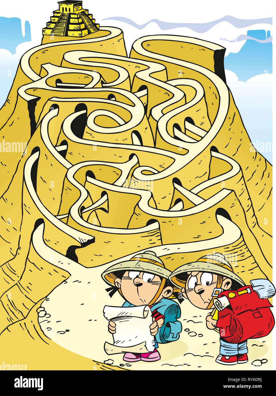 Summer adventure trip girl Stock Vector Images - Alamy