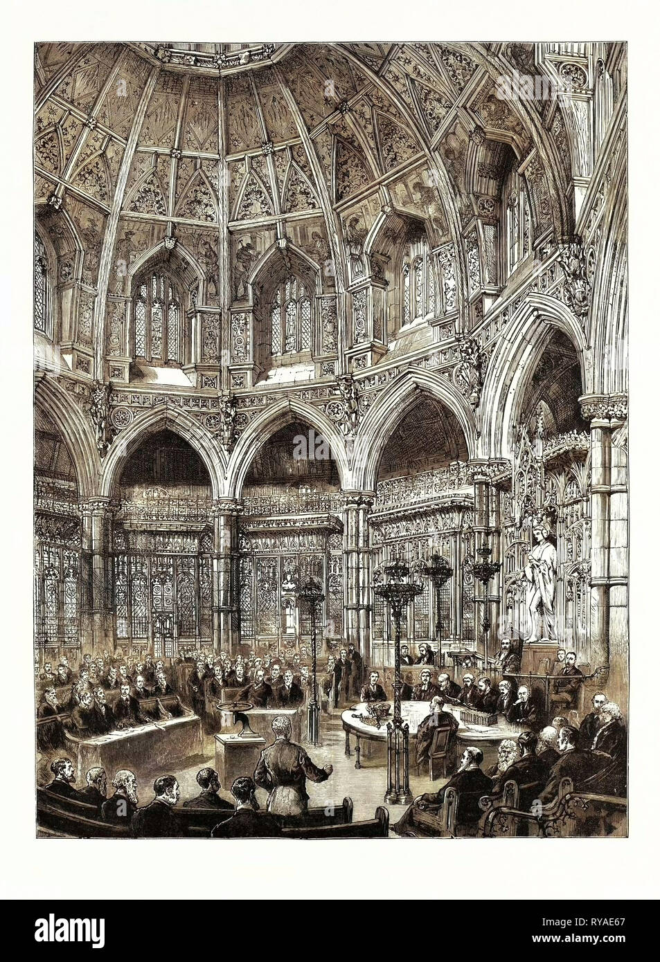 The New Council Chamber at the Guildhall, London, UK Stock Photo - Alamy