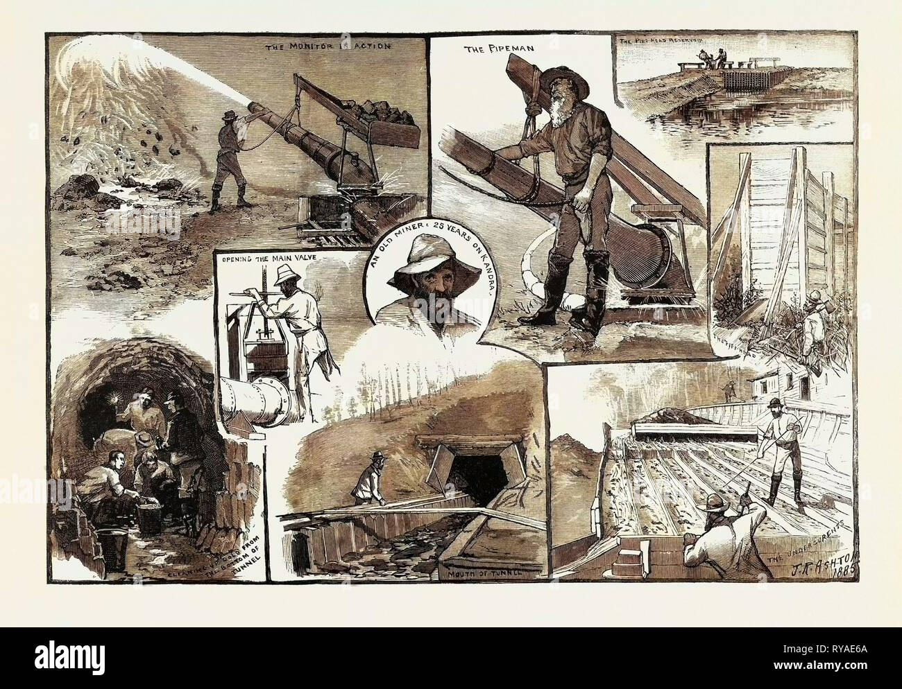 Hydraulic Gold Mining in the Australian Alps Stock Photo - Alamy