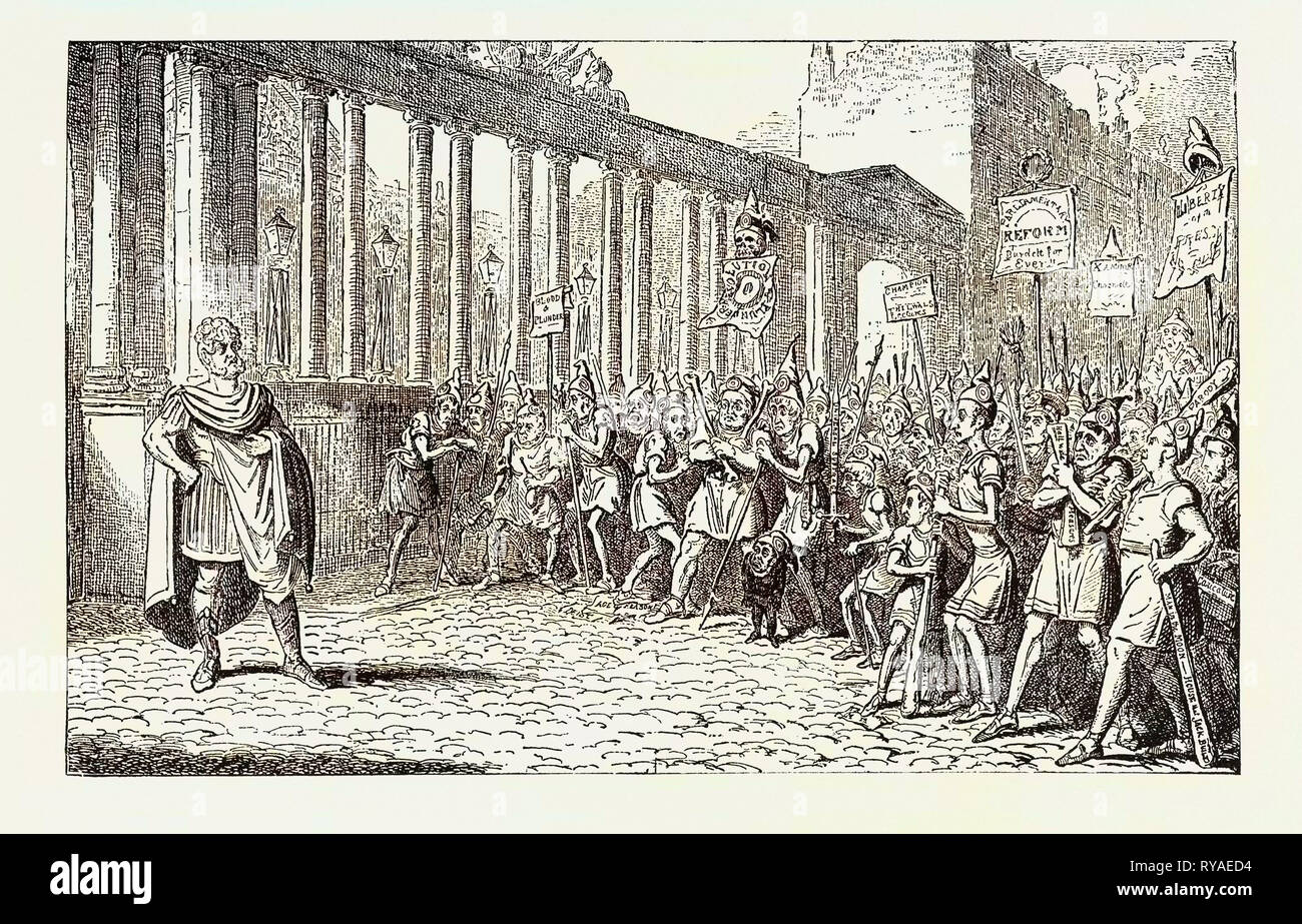 George Cruikshank: Coriolanus Addressing the Plebeians, 1820 Stock ...