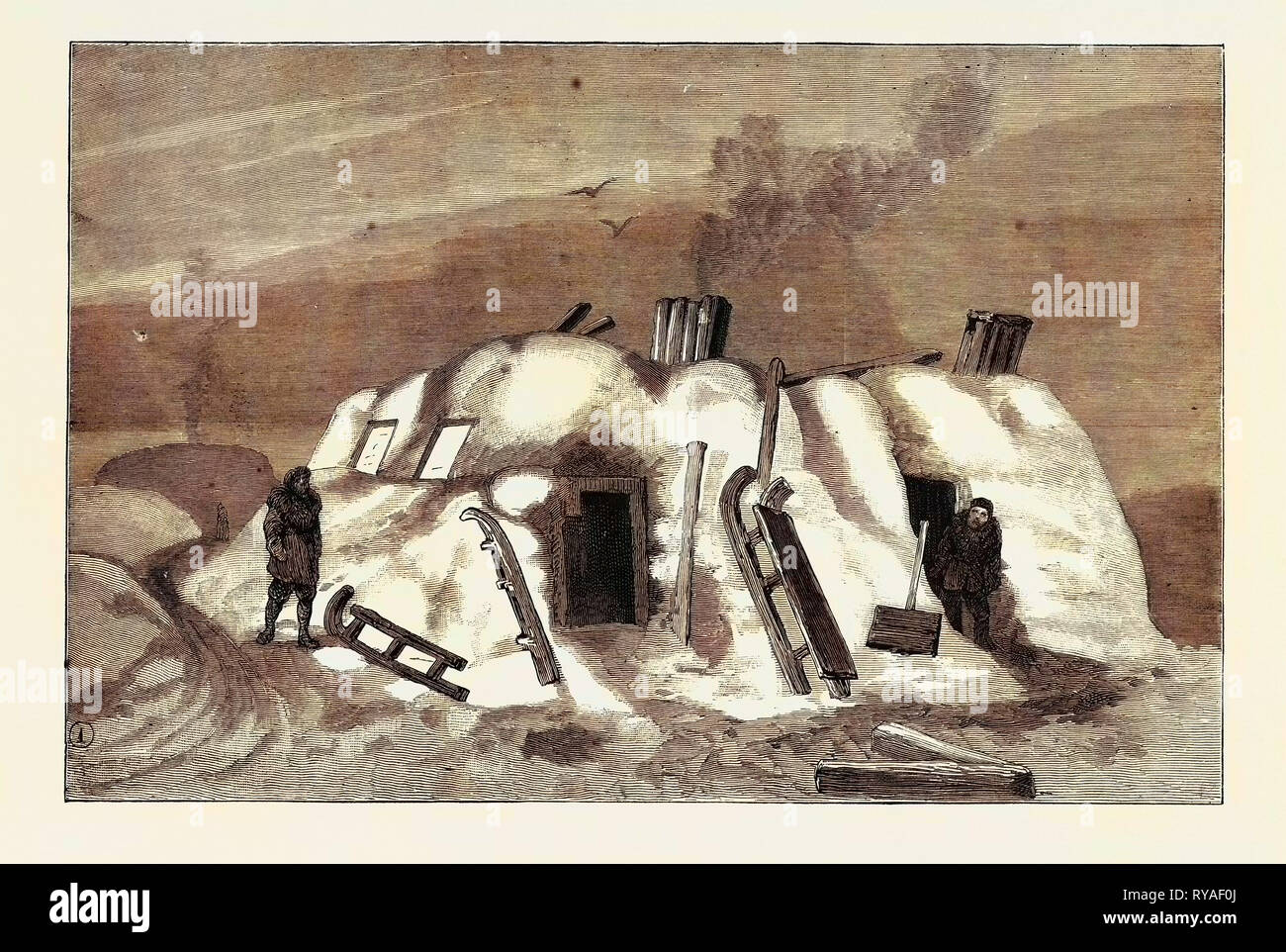 The Survivors of the 'Jeannette' in Siberia: Exterior of a Siberian ...