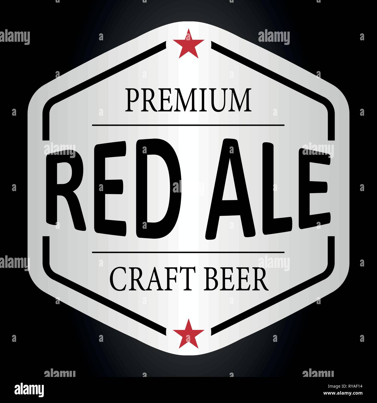 Beer red label Stock Vector Images - Alamy