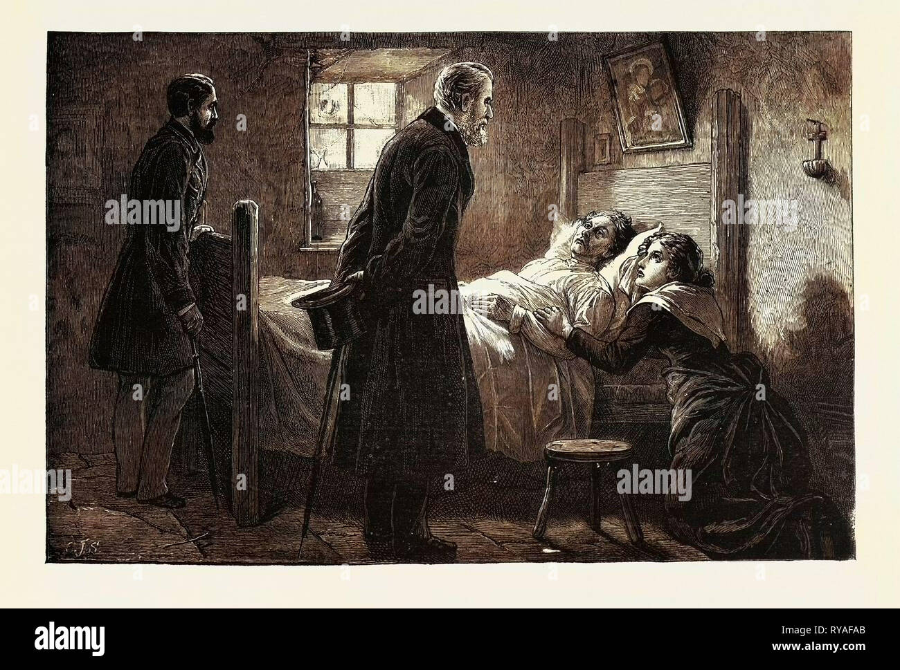 The Condition of Ireland: Mr. Forster Visiting a Victim of 'Captain ...